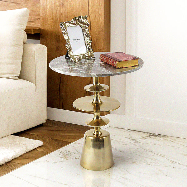Marble Luxe Side Table - Galore Home