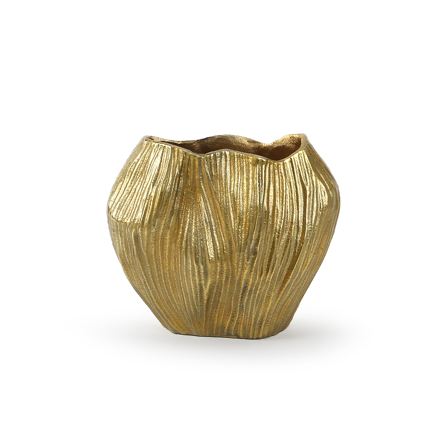 Metallic Edge Trim Flower Vase - Galore Home