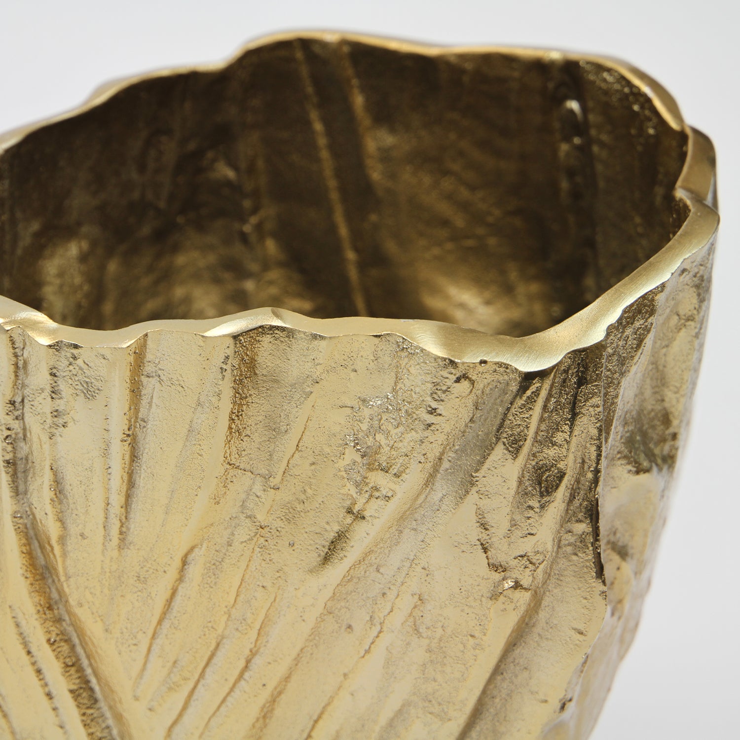Golden Flare Aluminum Metal Vase | Tabletop Orchid Pot Décor - Galore Home
