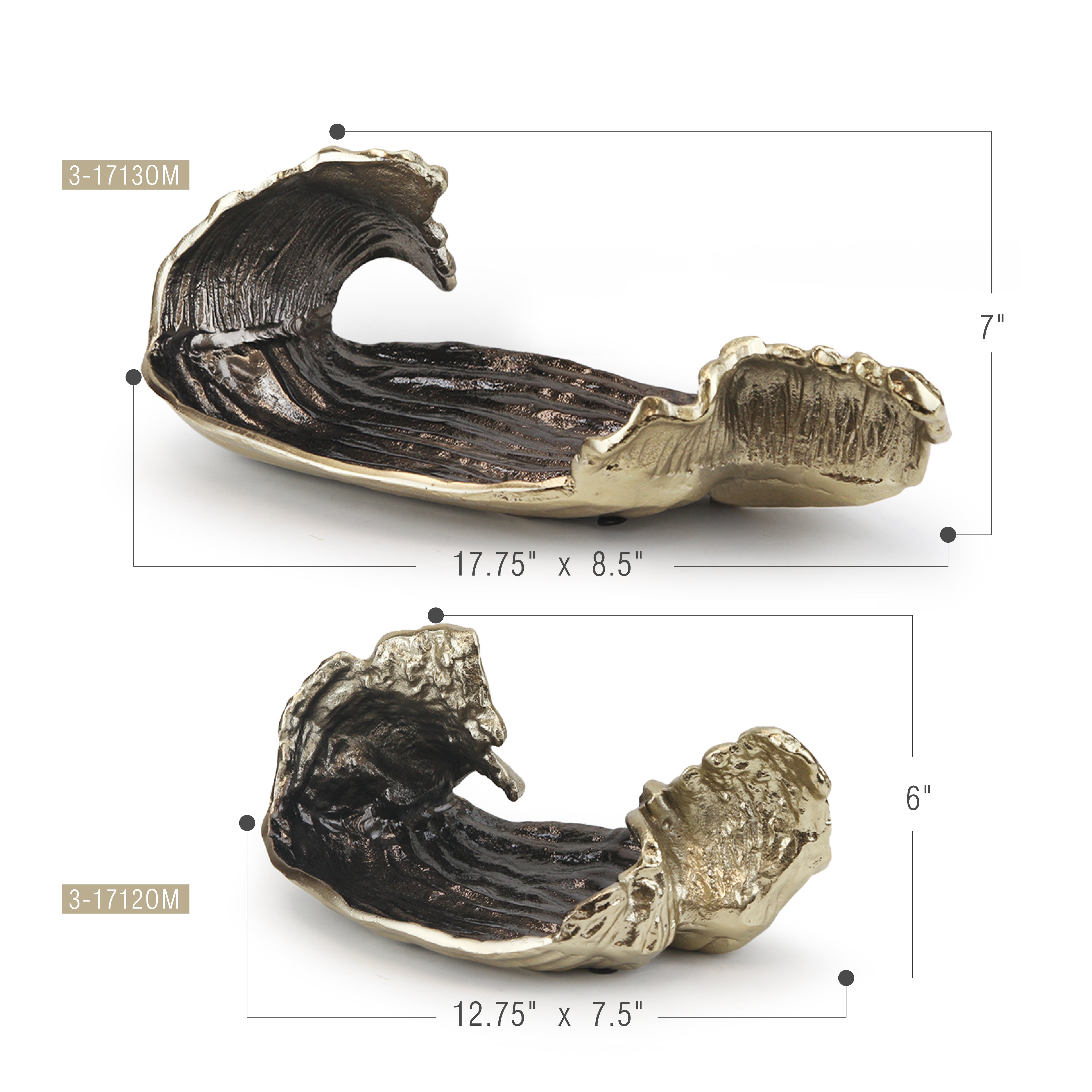 Metal Platter Sculpture - Galore Home