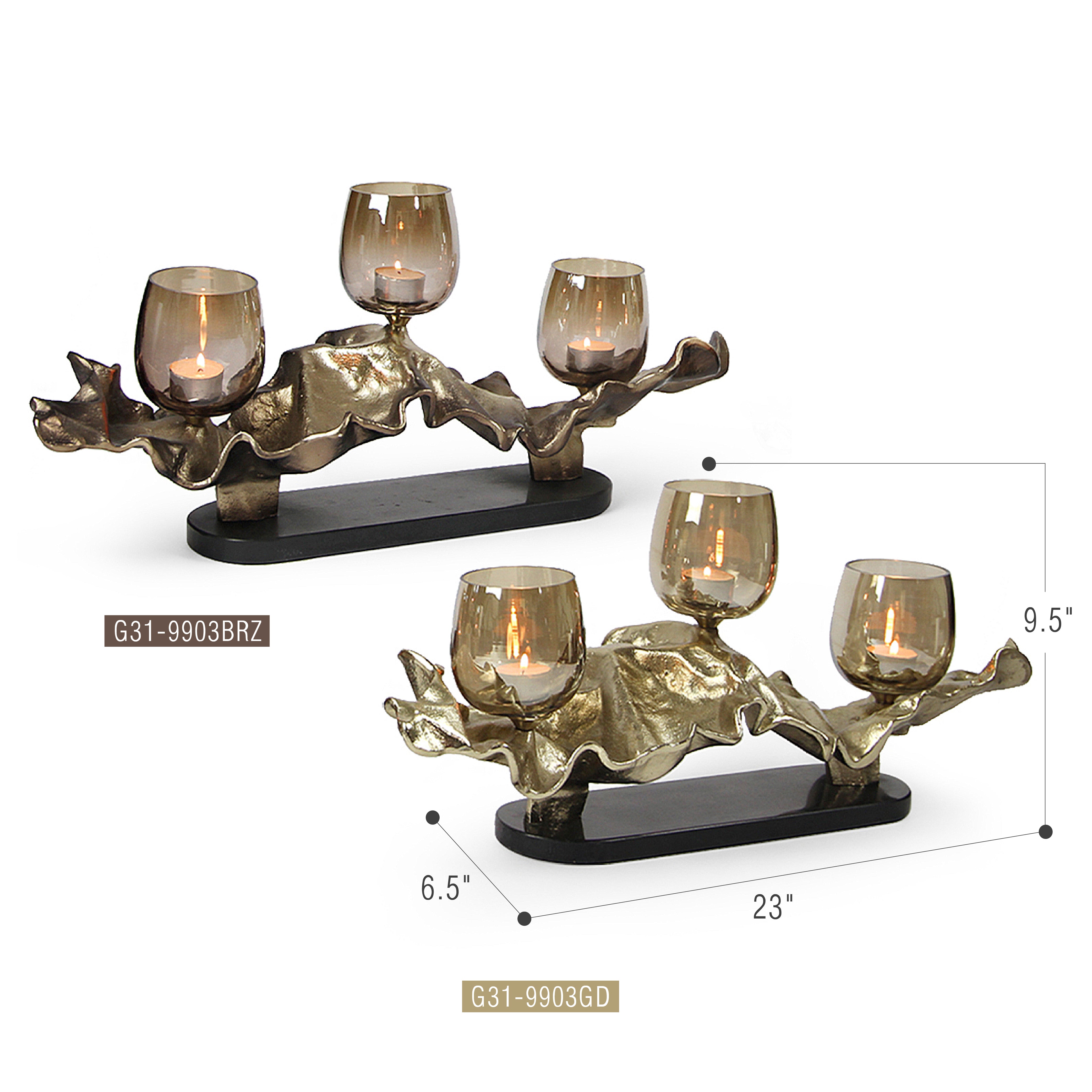 Trinity Glow Candle Holder - Galore Home