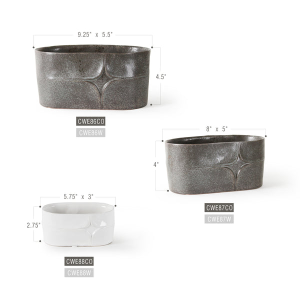 Decorative Oval Ceramic Pot - Galore Home