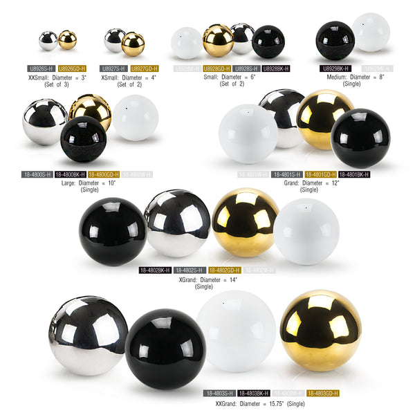 Hanging Stainless Steel Ball | Luxury Ornament Décor Accents - Galore Home