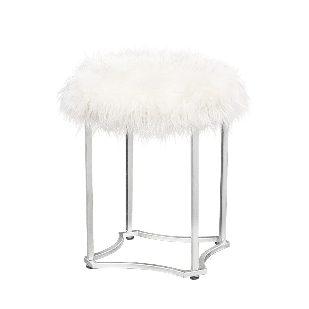 Alpaca Fur Stool - Galore Home
