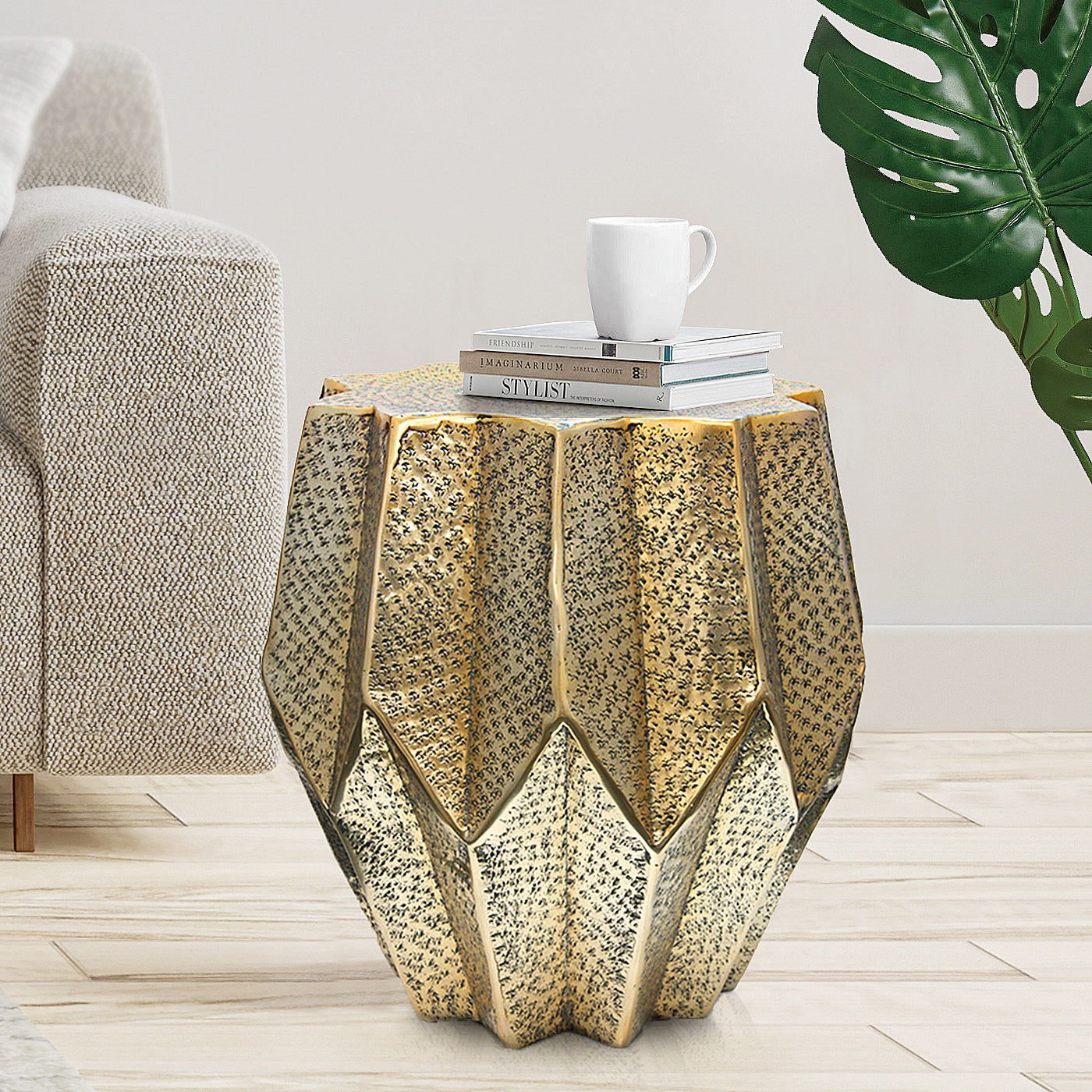 Malkuth Side Table / Seating Stool | Metal Furniture Stand - Galore Home