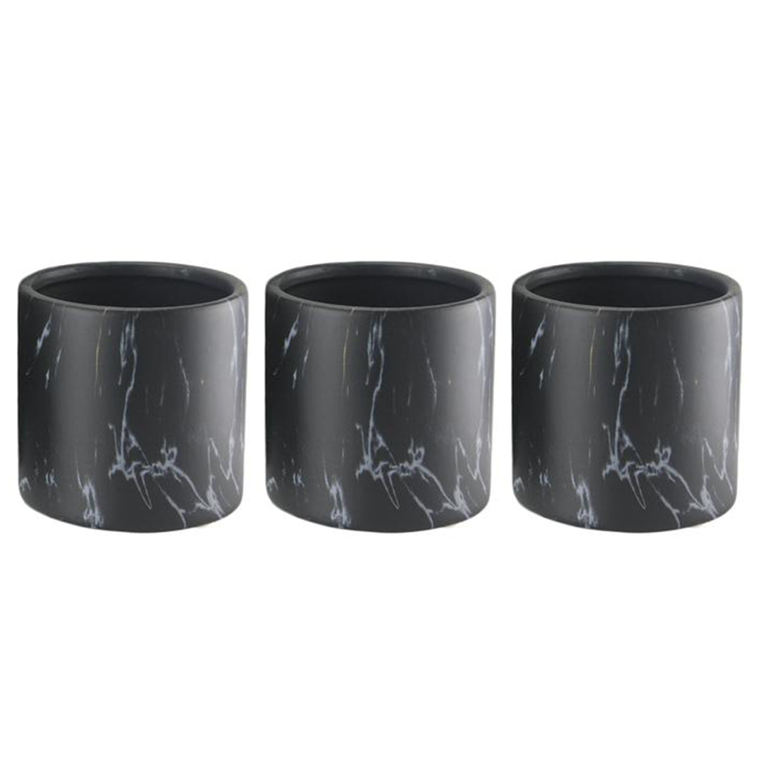 Round Indoor Ceramic Marble Pot - Galore Home