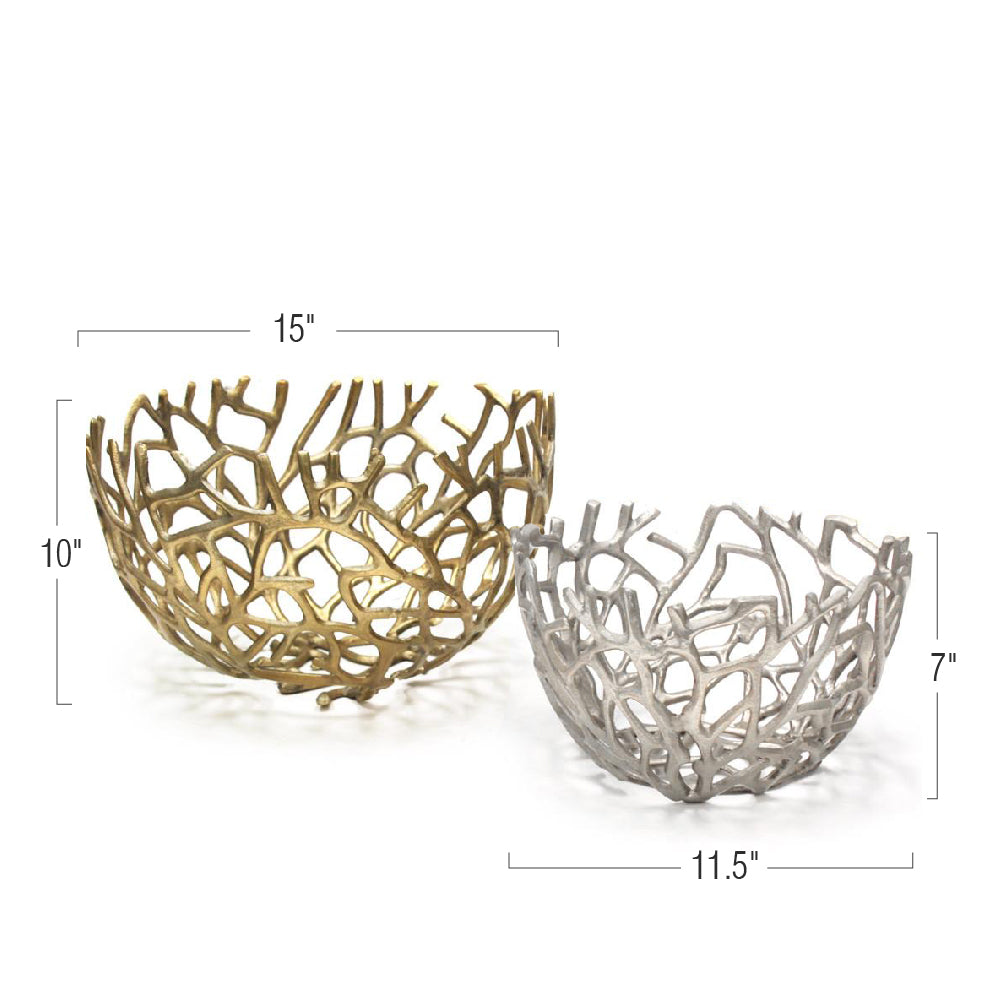 Metal Serving Bowl | Modern Tabletop Display Home Décor - Galore Home