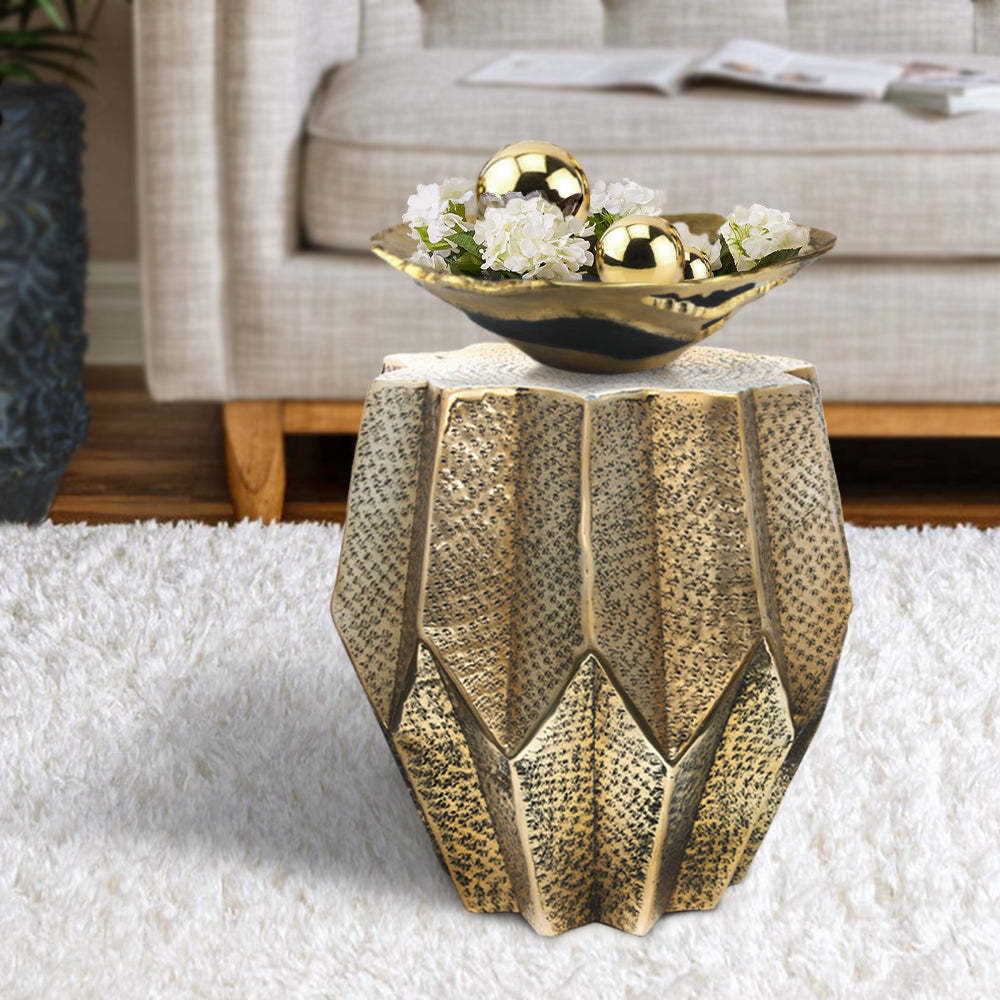 Brass stool side table store