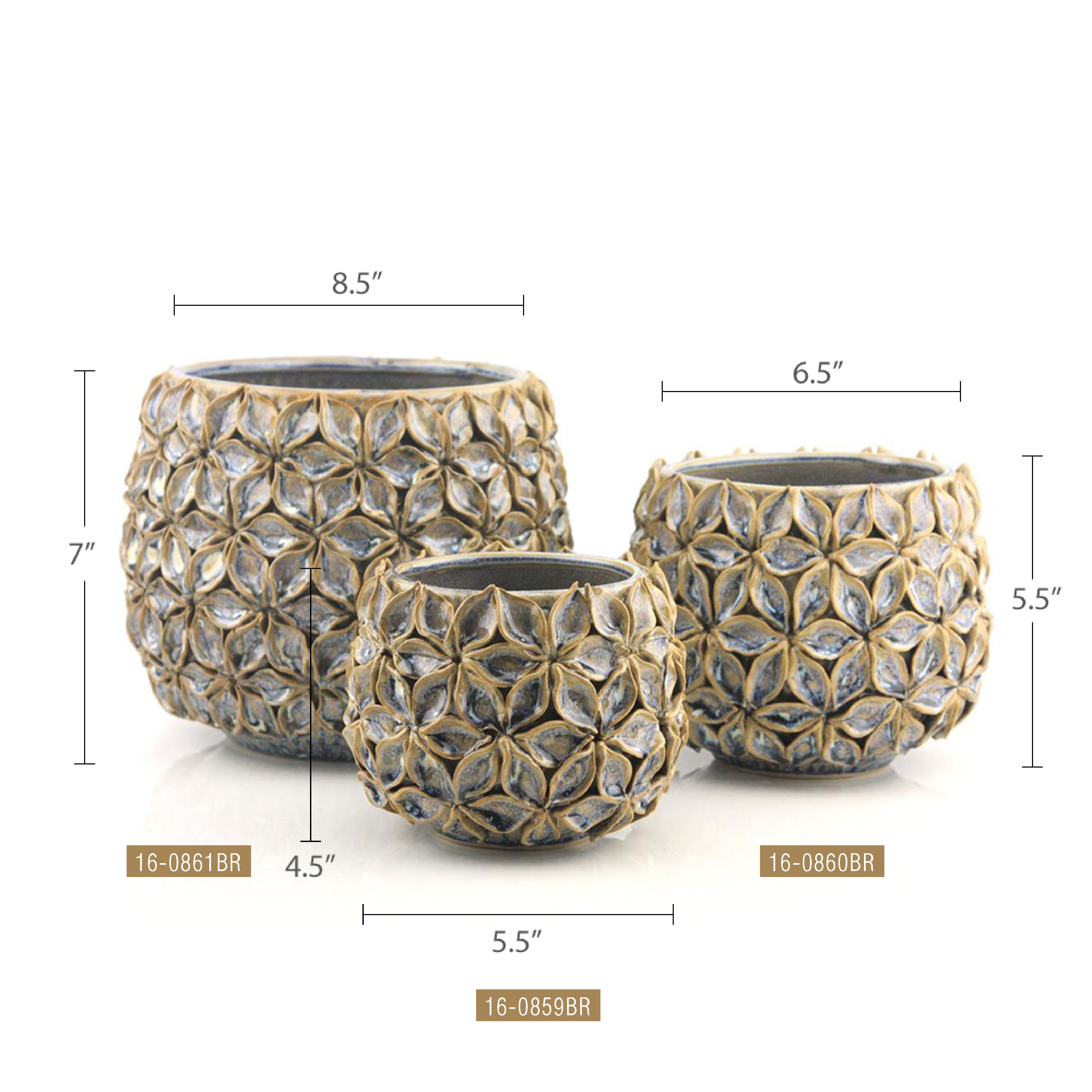 Lotus Ceramic Planter - Galore Home