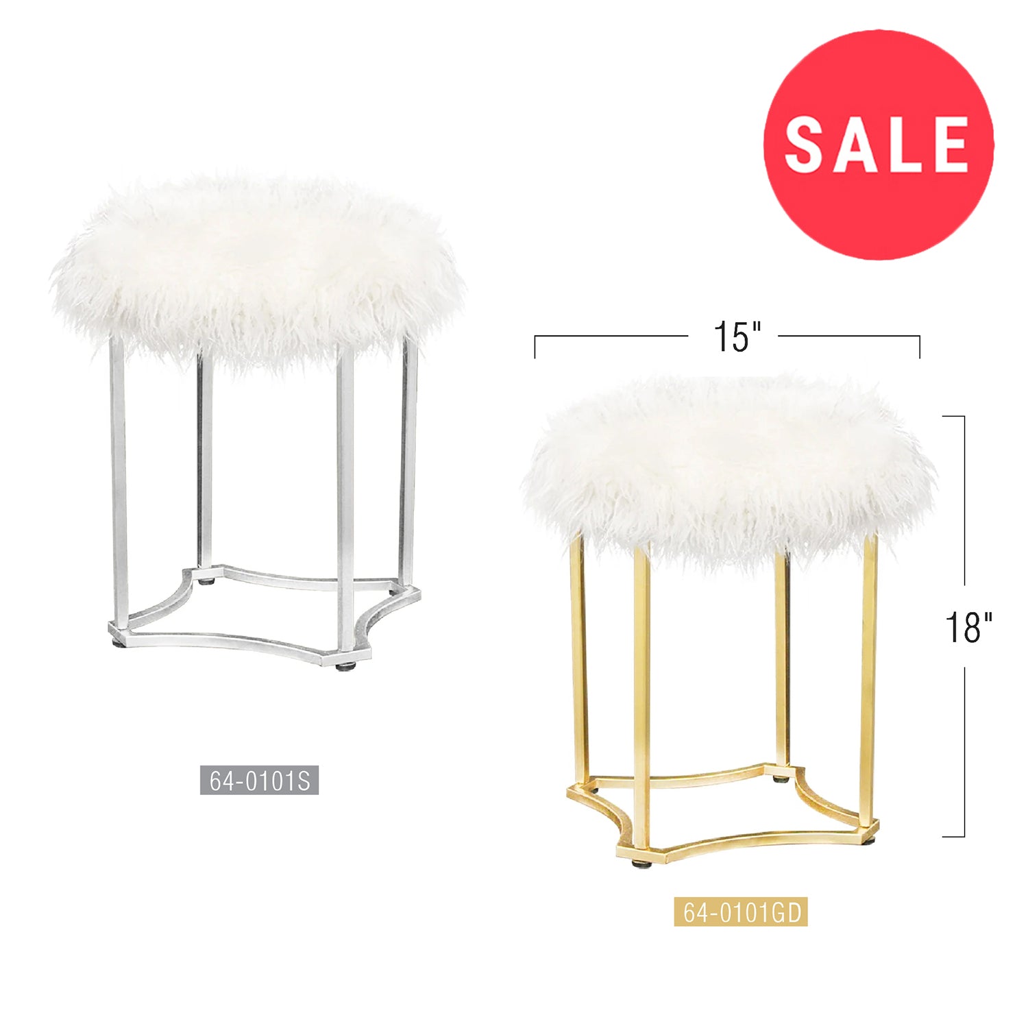 Alpaca Fur Stool - Galore Home