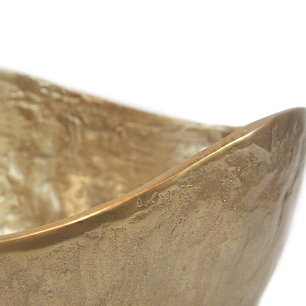 Metal Curved Tabletop Kitchen / Living Room Display Bowl Centerpiece ...